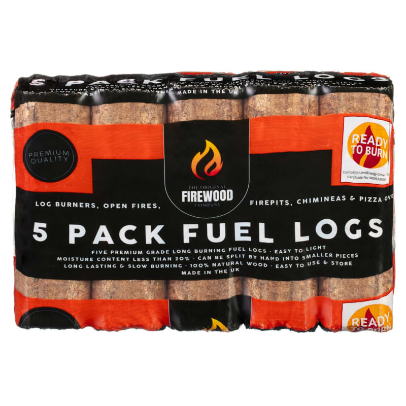The Original Firewood Co Fuel Logs 5pk | Outdoor Heating | B&M