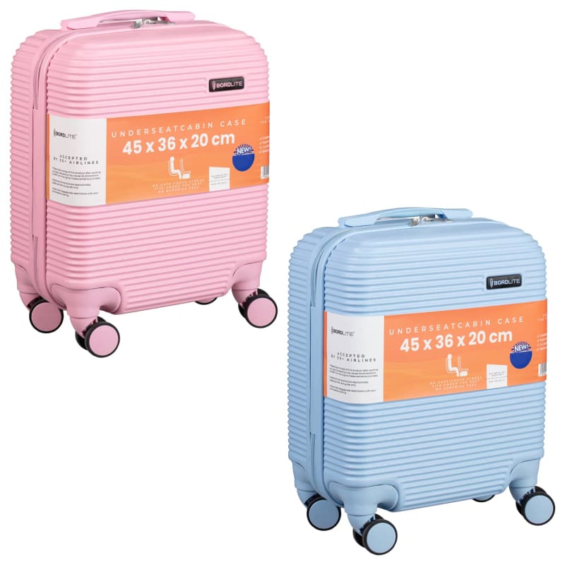 Bordlite Hard Shell Underseat Cabin Case 45cm - Blue | Luggage | B&M