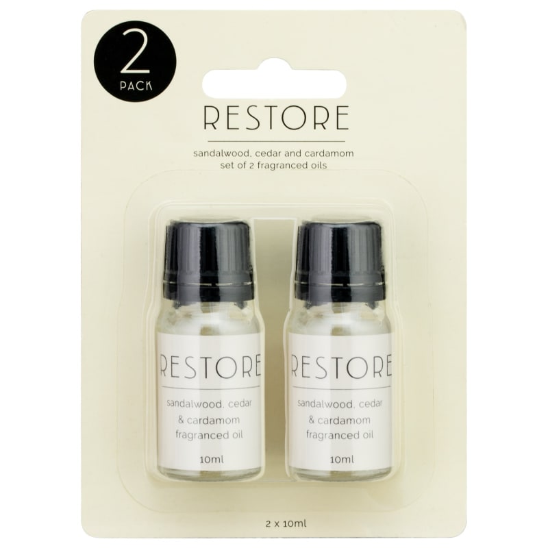 Spa Set of 2 Oils - Restore | Candles & Diffusers | B&M