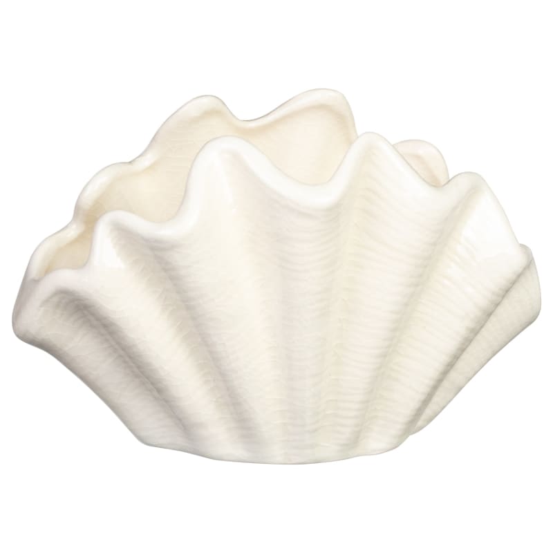 Scalloped Clam Shaped Vase | Vases & Artificial Flowers | B&M