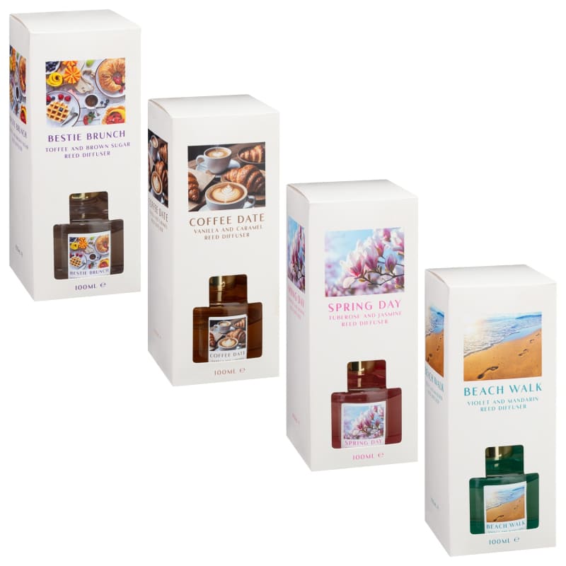 Beach Walk Reed Diffuser 100ml - Violet & Mandarin | Diffusers | B&M