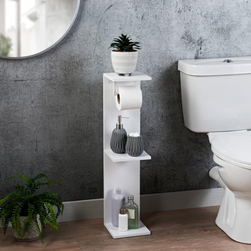 Coberg Bathroom Shelf - White | Bathroom Furniture | B&M