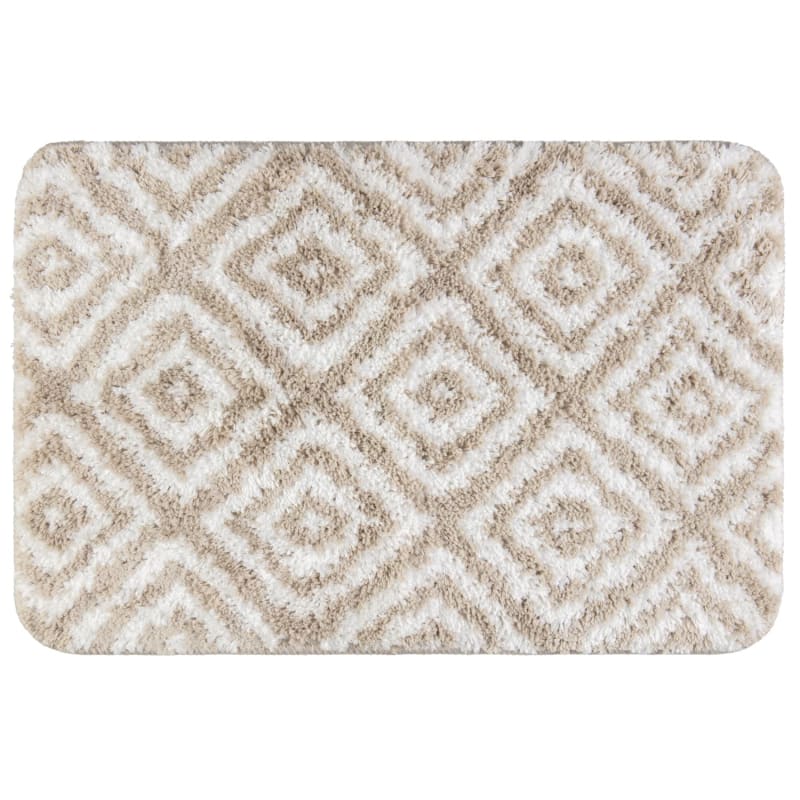 Simply Everyday Diamond Super Soft Bath Mat | Bath Mats | B&M