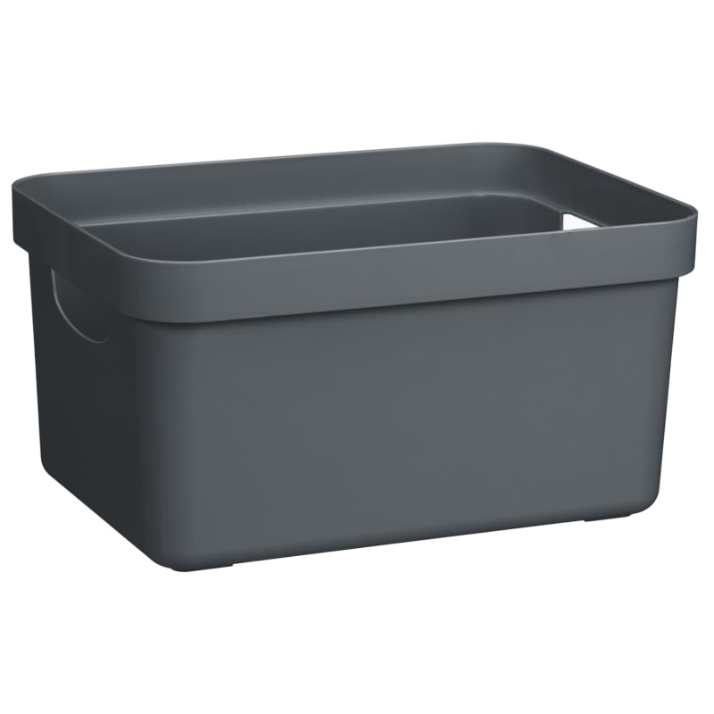 Large Storage Tub with Handles - Charcoal | Baskets - B&M