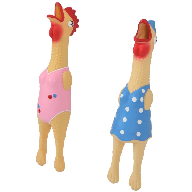 Cool Vibes Summer Squeaky Chicken - Pink | Dog Toys | B&M