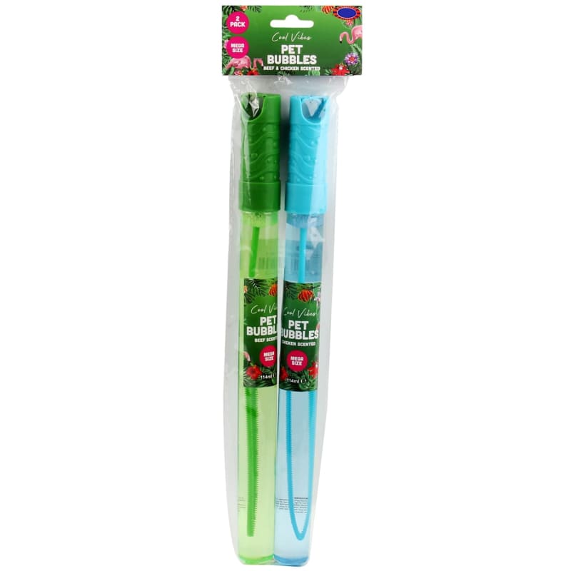 Cool Vibes Scented Pet Bubbles Mega Size 2pk | Dog Toys | B&M