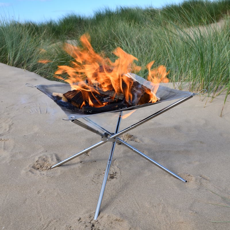 Outdoor Adventure Portable Mesh Fire Pit | Camping | B&M