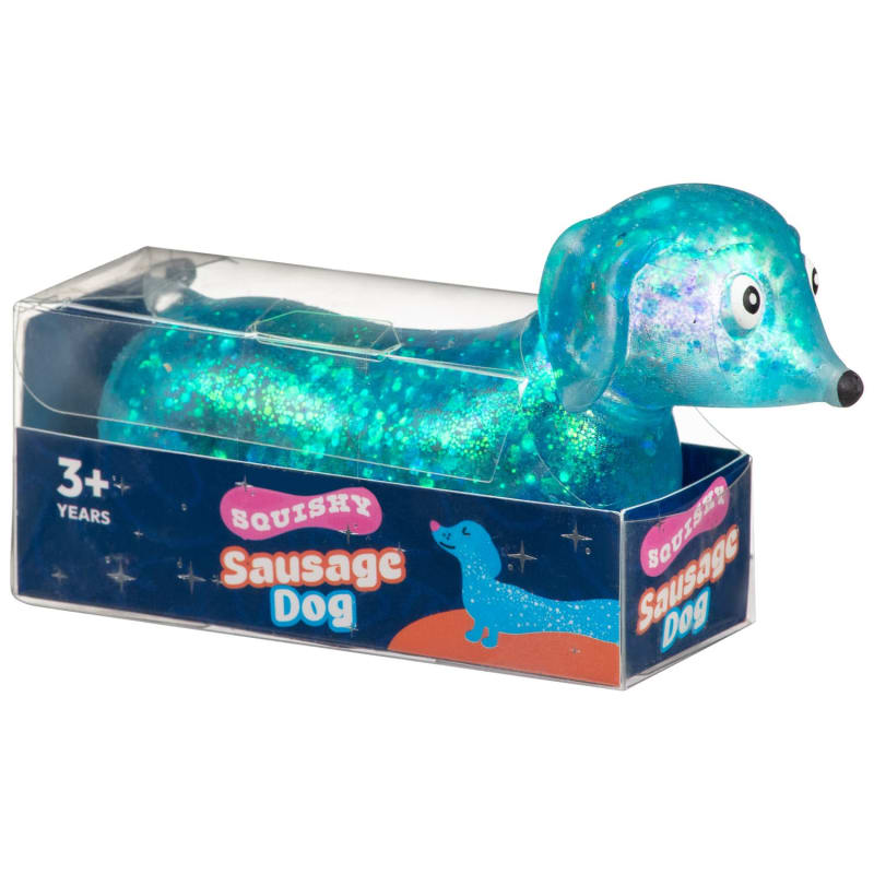 Glitter Squishy Sausage Dog | Animal Toys | B&M
