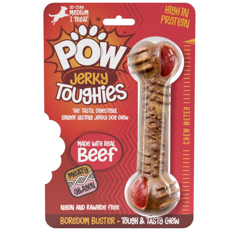POW Jerky Toughies - Beef | Dog Treats | B&M