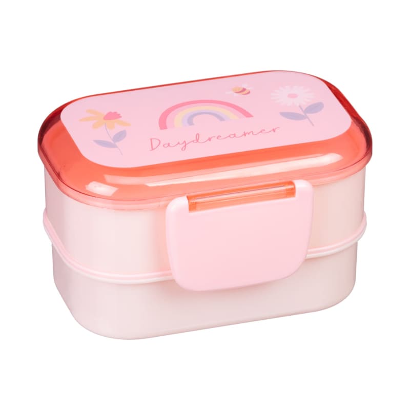 Small 2 Compartment Snack Box - Rainbow | Lunch Boxes | B&M