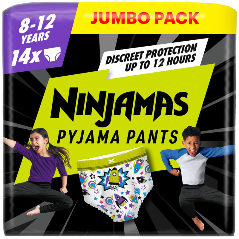 Pampers Ninjamas 8-12yrs 14pk - Spaceship | Nappies | B&M