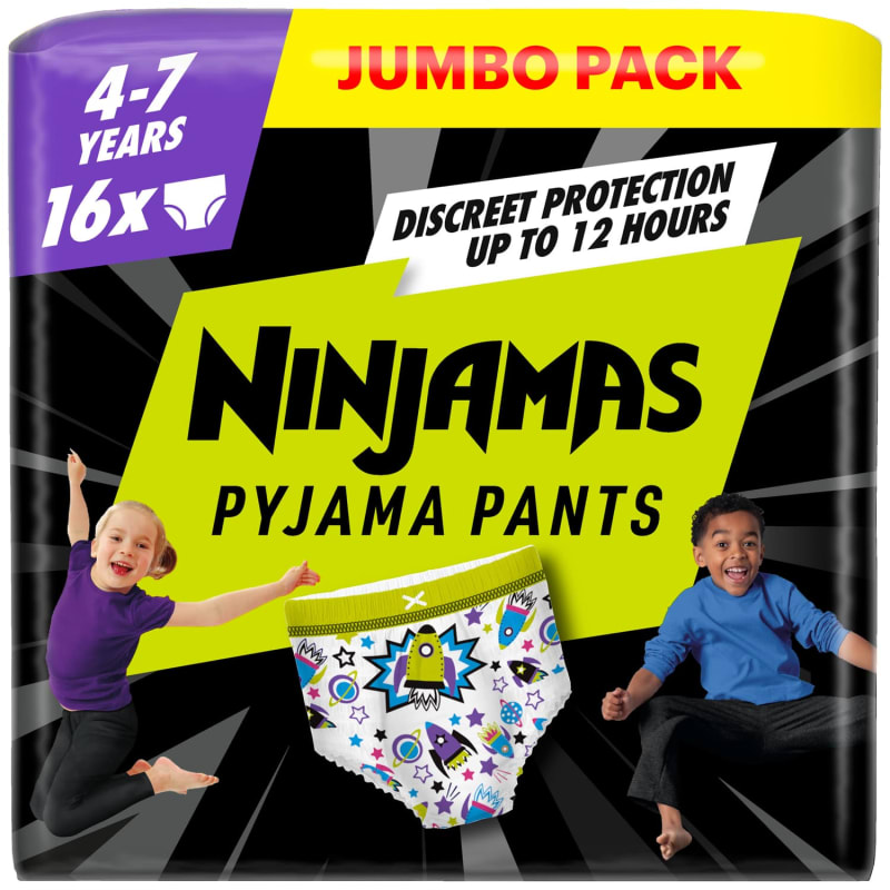 Pampers Ninjamas 4-7yrs 16pk - Spaceship | Nappies | B&M
