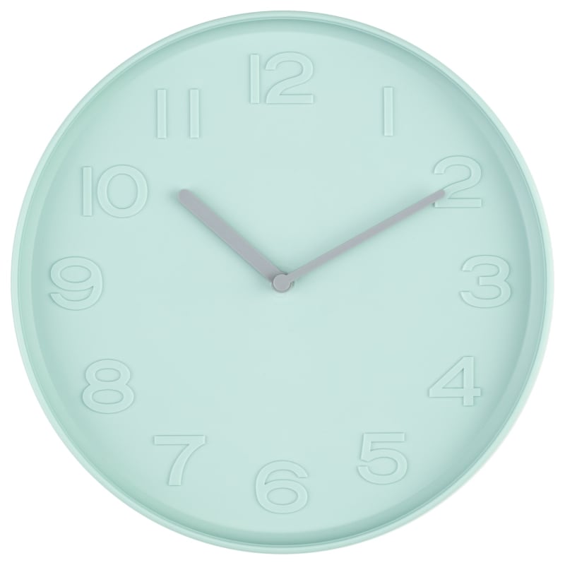 Full Colour Matt Wall Clock - Blue | Clocks | B&M