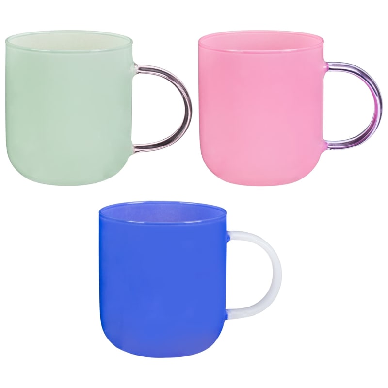 Lightweight Glass Mug - Green | Mugs | B&M