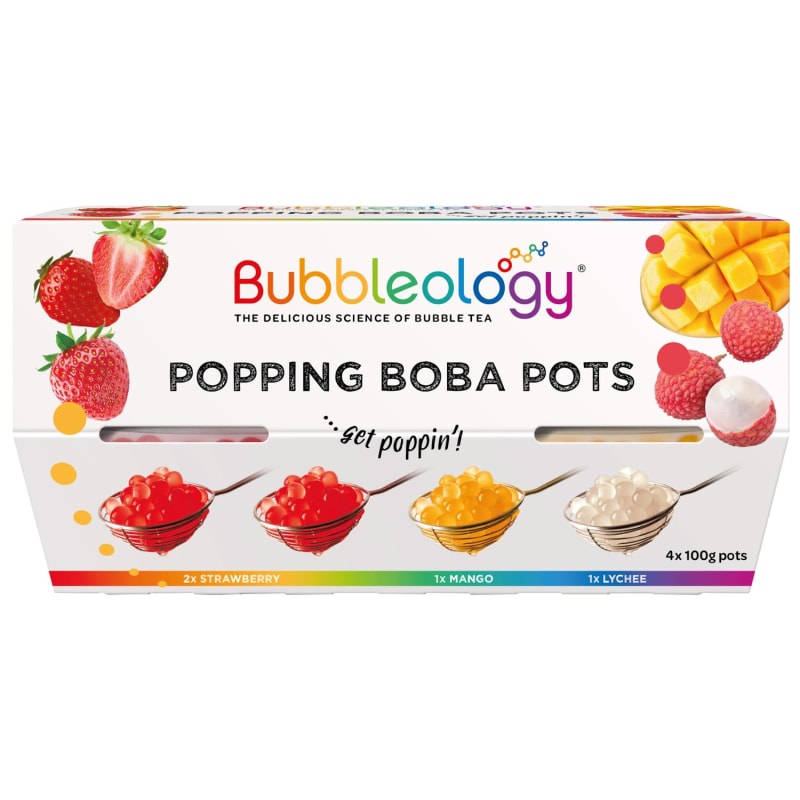 Bubbleology Popping Boba Pots 4 x 100g | Drinks | B&M