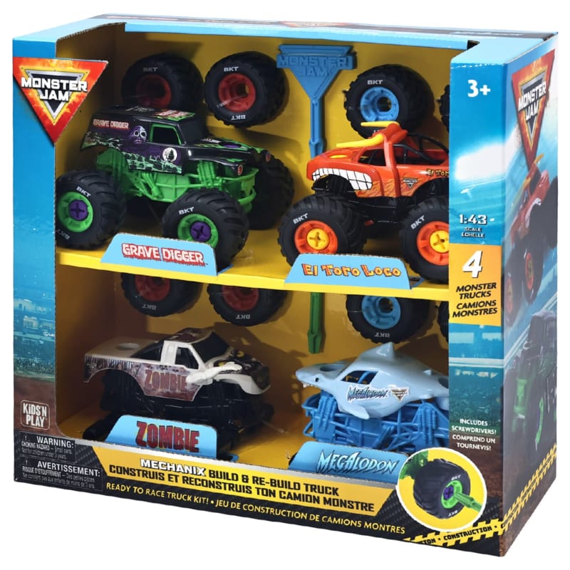 Monster Jam Car Playset 4pk | Car Playsets | B&M