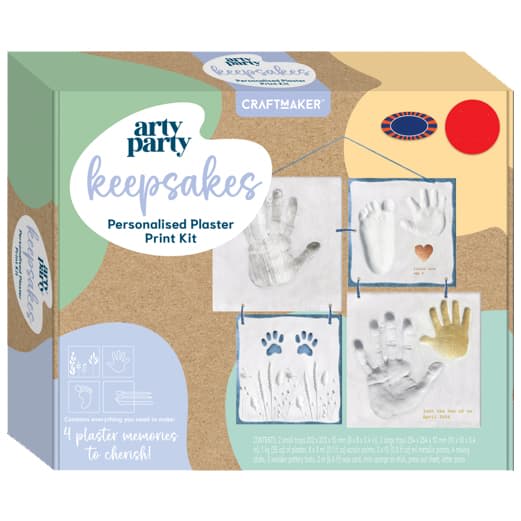 Arty Party Keepsakes Plaster Print Kit | Arts & Crafts | B&M