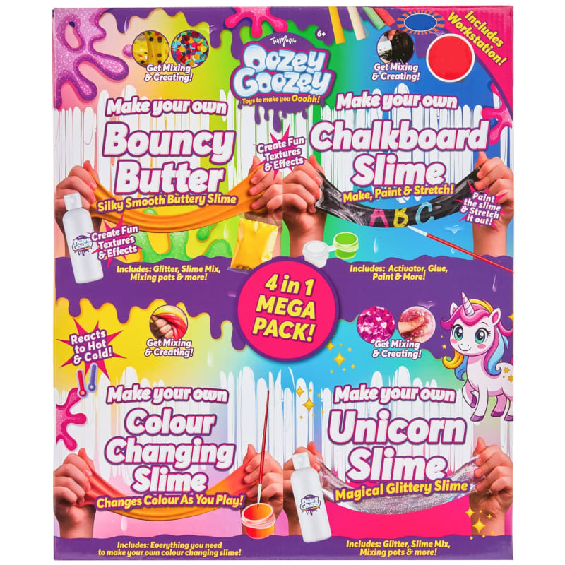 Oozey Goozey 4 in 1 Slime Mega Pack | Slime | B&M
