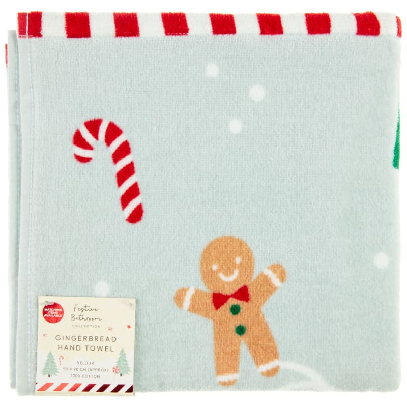 Gingerbread Hand Towel 50 x 90cm | Bathroom Towels | B&M