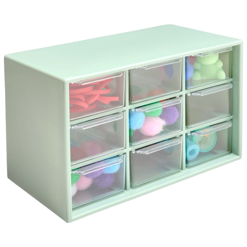 9 Drawer Organiser - Sage | Storage | B&M
