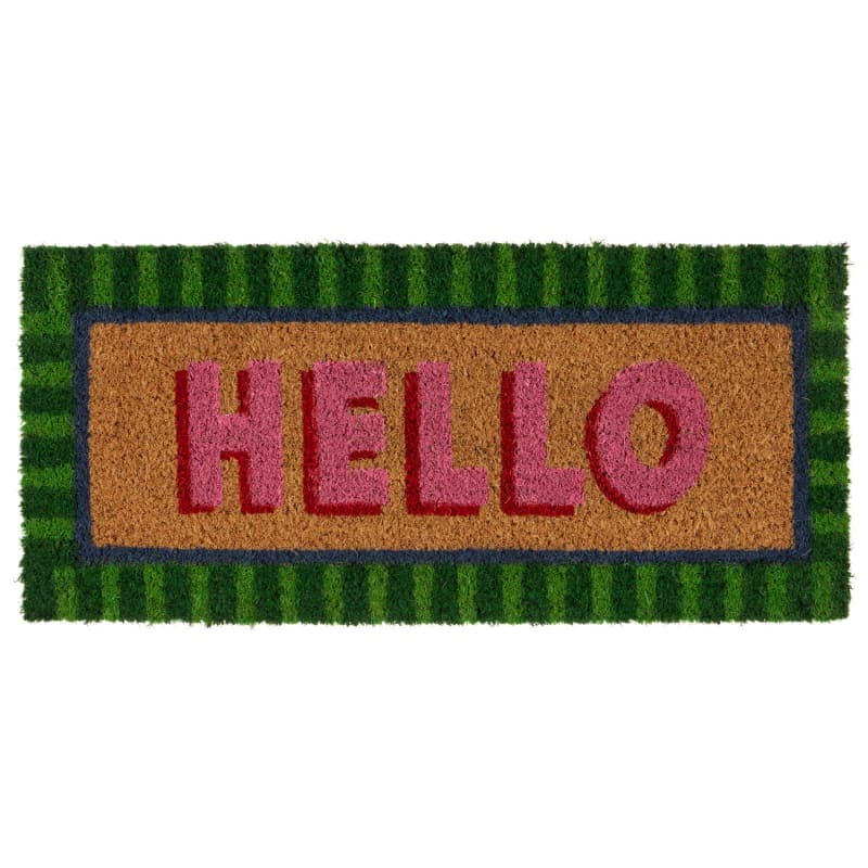 Coir Step Doormat - Hello | Doormats | B&M