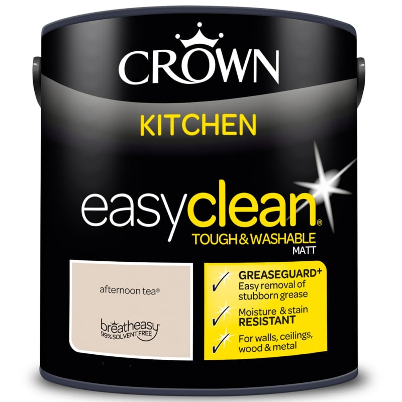Crown Easyclean Kitchen Matt Emulsion Paint 2.5L - Afternoon Tea ...