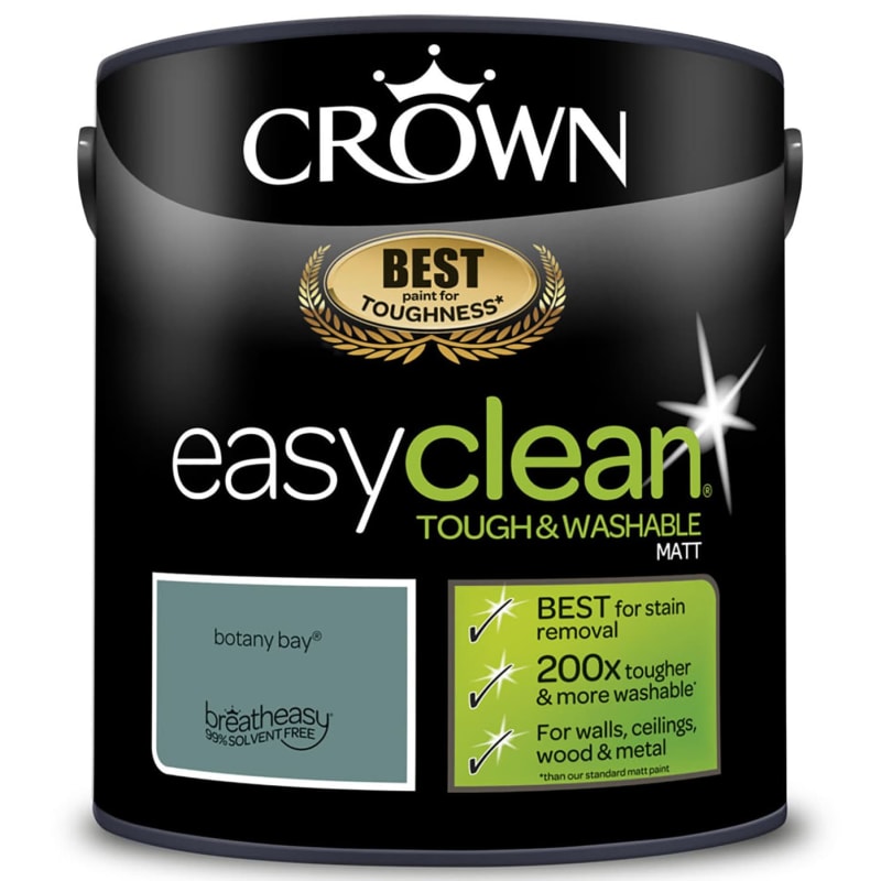 Crown Easyclean Matt Emulsion 2.5L - Botany Bay | Paint | B&M
