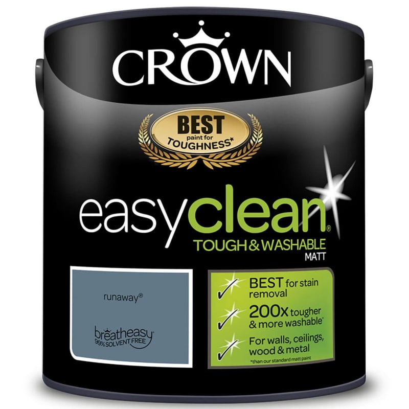 Crown Easyclean Matt Emulsion 2.5L - Runaway | Paint | B&M