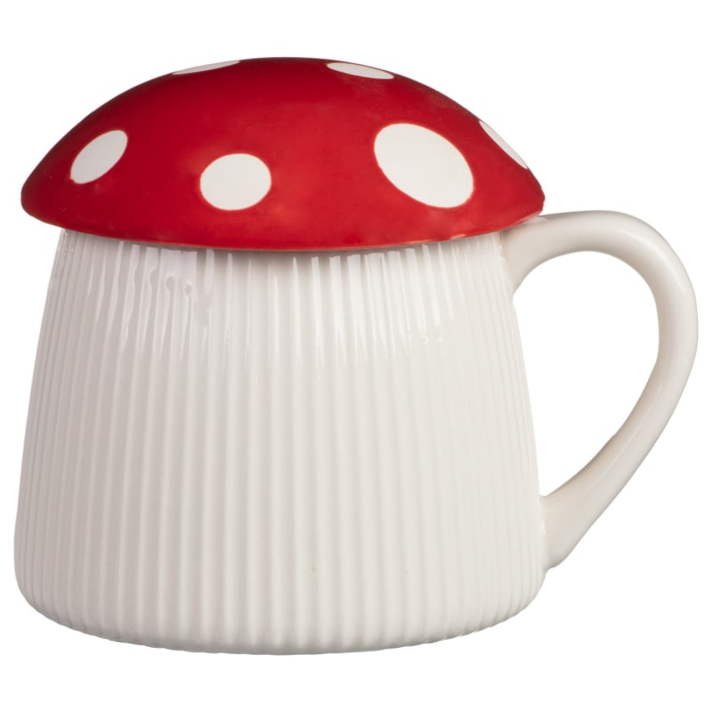 Mushroom Mug with Lid | Mugs | B&M