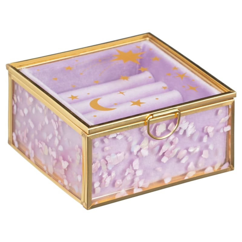 Glass Celestial Jewellery Box - Purple | Gifts | B&M