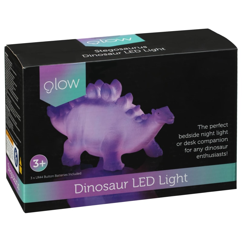Glow Dinosaur LED Light - Purple | Novelty Lighting | B&M