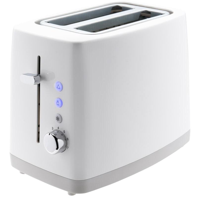 Goodmans Plastic 2 Slice Toaster - White | Toasters - B&M Stores