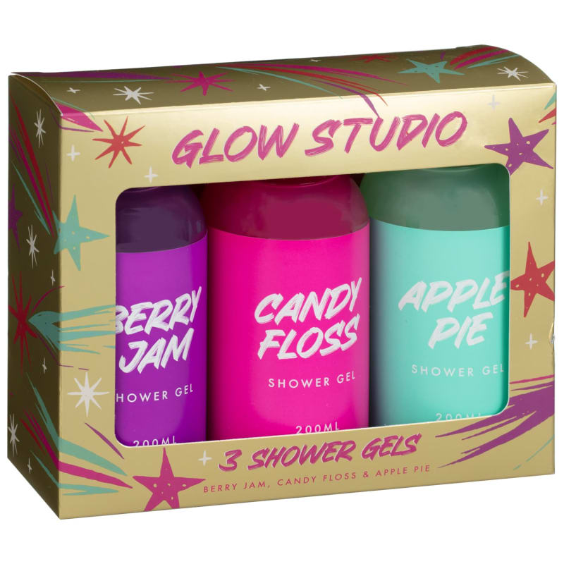 Glow Studio Shower Gels 3pc | Body & Bath Gifts | B&M