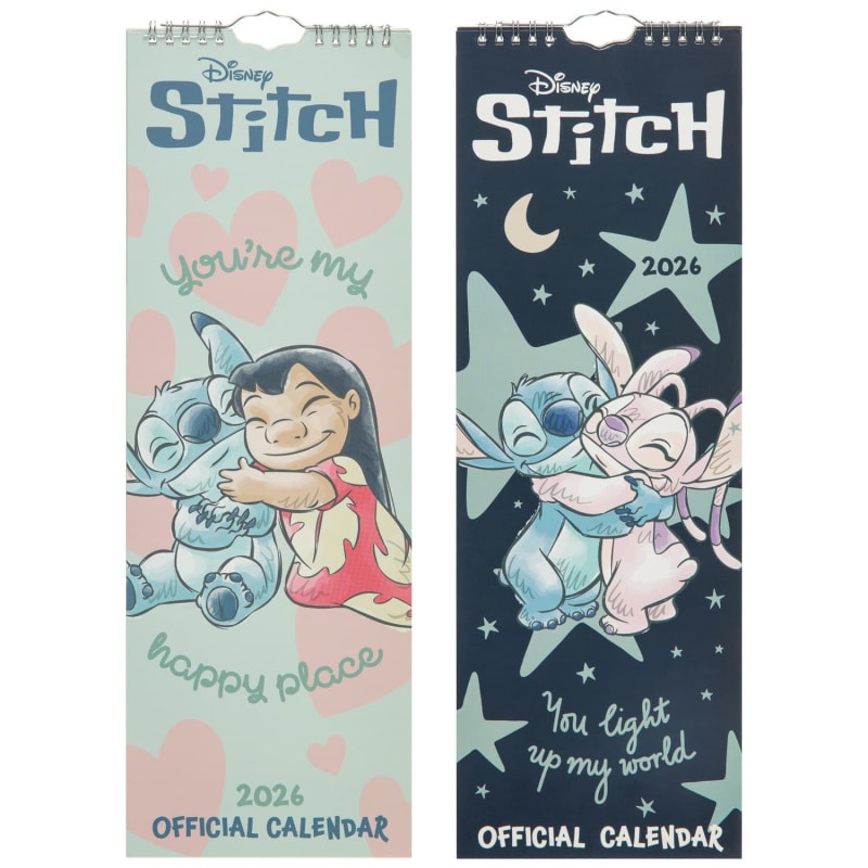 Disney Stitch Slim Calendar 2026 - Happy Place | Calendars | B&M