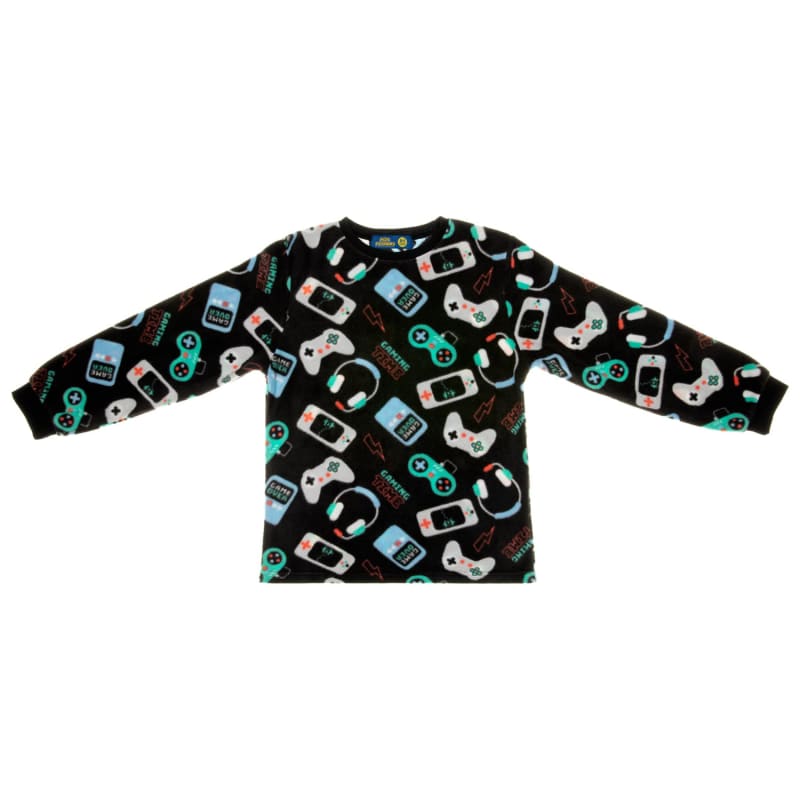 Older Kids Printed Gamer Fleeced Pyjamas Ages 8-13yrs | Clothing | B&M