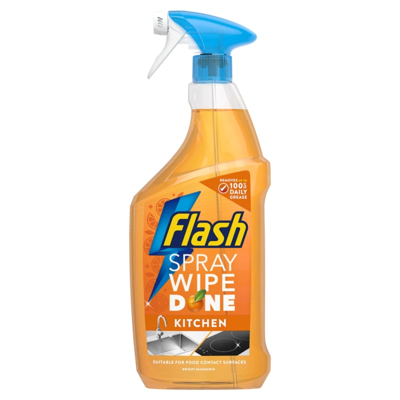 Flash Spray Wipe Done 800ml - Kitchen | Household Cleaners | B&M