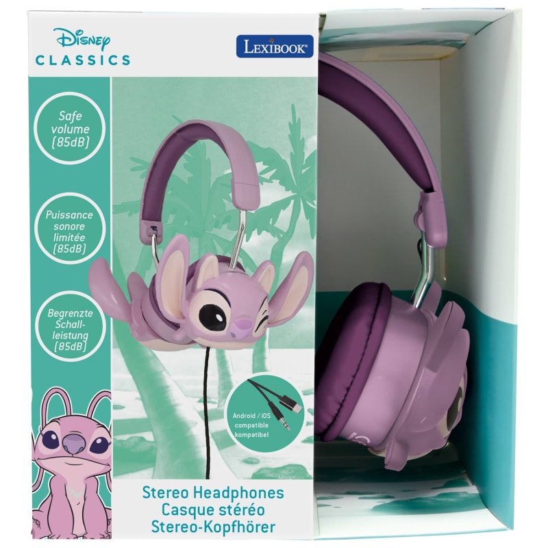 Disney Stitch Stereo Headphones - Pink | Electrical Gifts | B&M