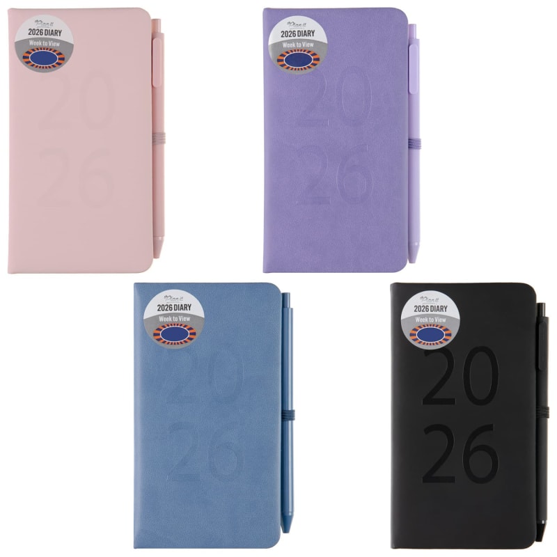 Slim Diary & Pen 2026 | Diaries & Calendars | B&M