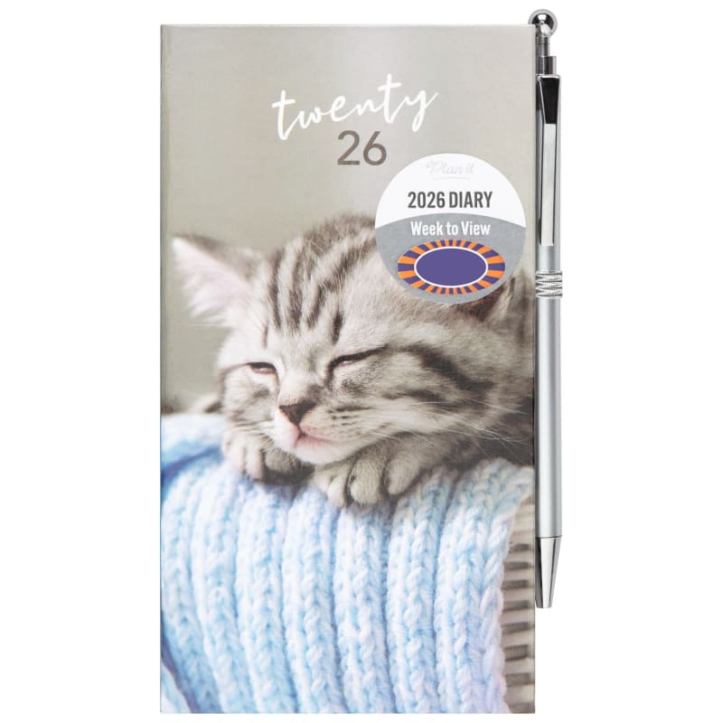 Plan It Animal Diary with Pen 2026 - Assorted | Diaires | B&M
