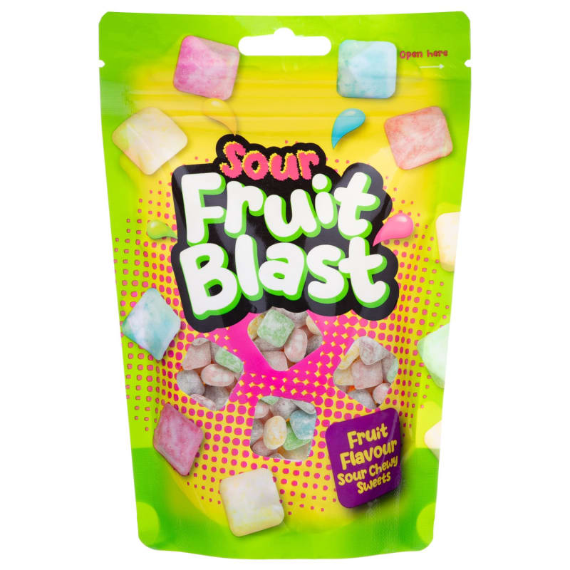 Sour Fruit Blast Chewy Sweets 150g | Sweet Packs | B&M