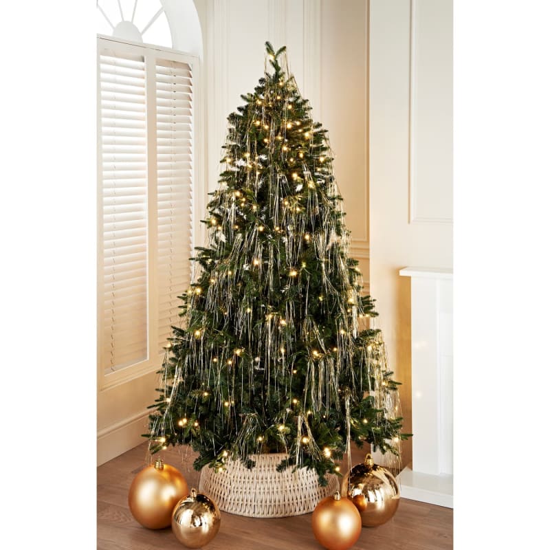 Lametta Tinsel 500 Strands - Gold | Christmas Decorations | B&M