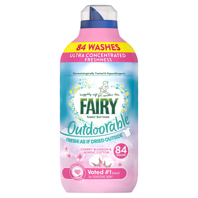 Fairy Outdoorable Fabric Conditioner 84W - Cherry Blossom | B&M