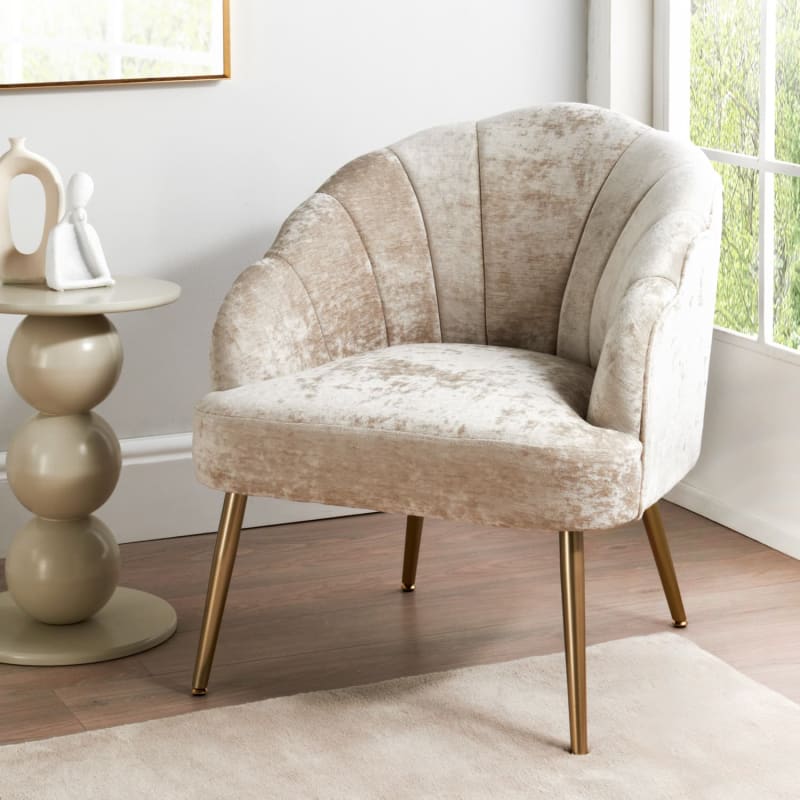 Safi Accent Chair - Champagne | Chairs & Upholstery | B&M