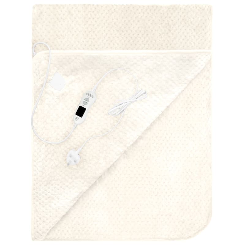 The Cosy Shop Waffle Heated Throw - Cream | Throws | B&M