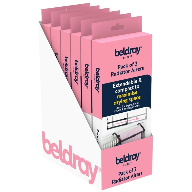 Beldray Extendable Radiator Airers 2pk | Laundry Airers | B&M