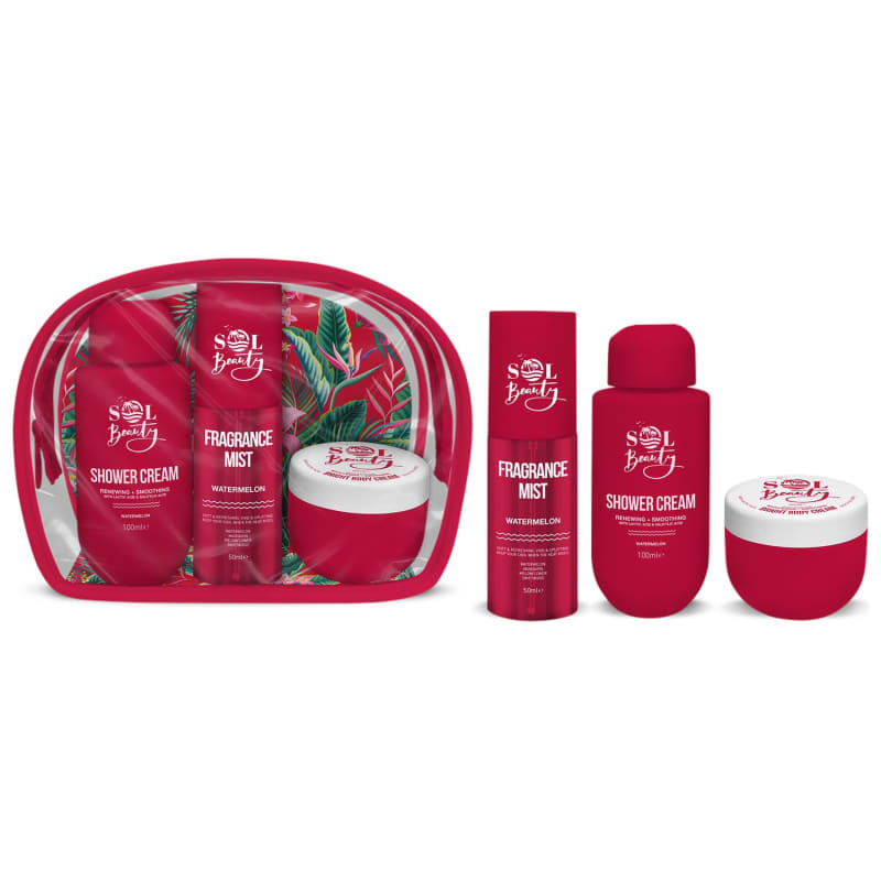 Sol Beauty Mini Bag Set 3pc - Watermelon | Beauty Gift Sets | B&M