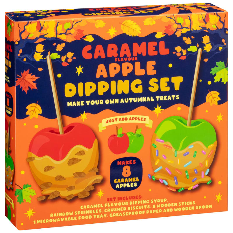 Caramel Flavour Apple Dipping Set | Trick or Treat Sweets | B&M