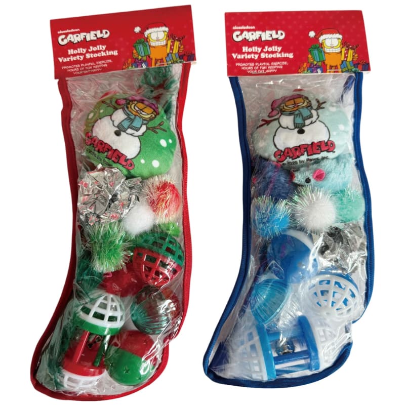 Garfield Holly Jolly Variety Stocking - Red | Christmas Pet Shop | B&M