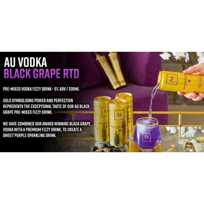Au Vodka 330ml - Black Grape | Pre-Mixed Drinks | B&M