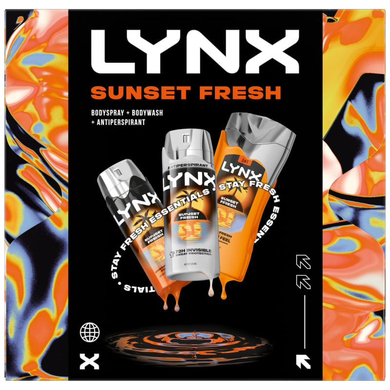 Lynx Sunset Fresh Trio Gift Set 3pcs | Bath and Body Gifts | B&M